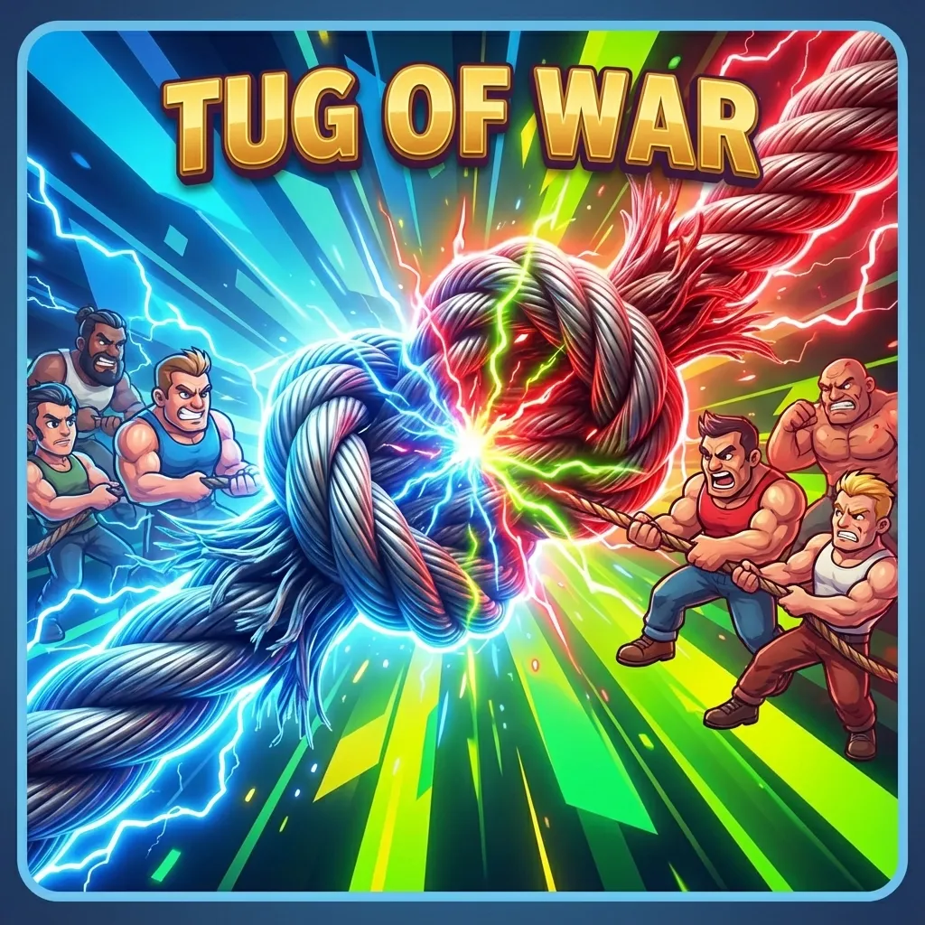 Tug of War game illustration
